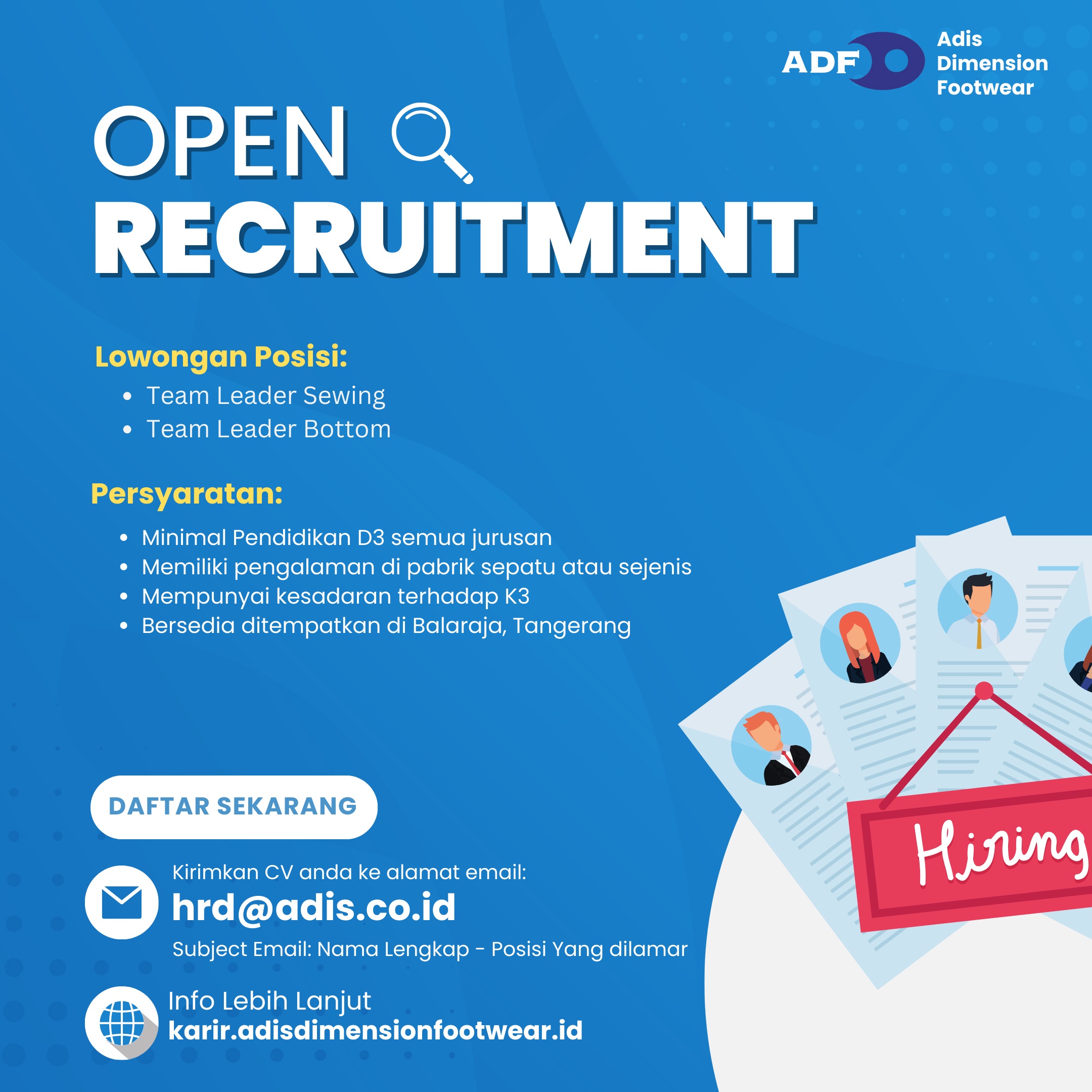 Karir Portal - PT. Adis Dimension Footwear